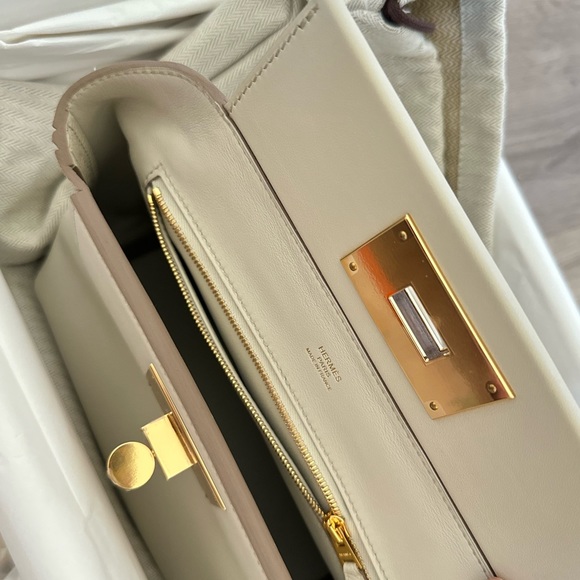 Hermes | Bags | Hermes 2424 Mini Color Beton With Gold Hardware | Poshmark